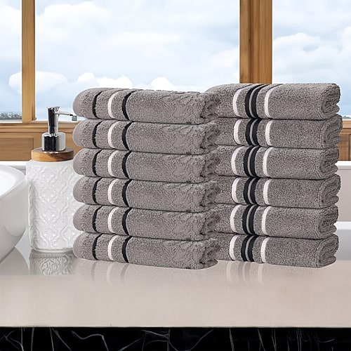 Click here for SUPERIOR Sadie Zero Twist Jacquard Solid Cotton 12... prices