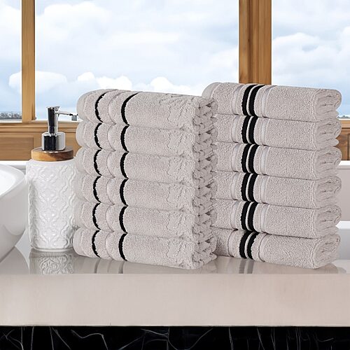Click here for SUPERIOR Sadie Zero Twist Jacquard Solid Cotton 12... prices