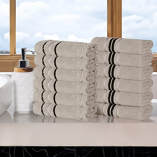 Click here for SUPERIOR Sadie Zero Twist Jacquard Solid Cotton 12... prices
