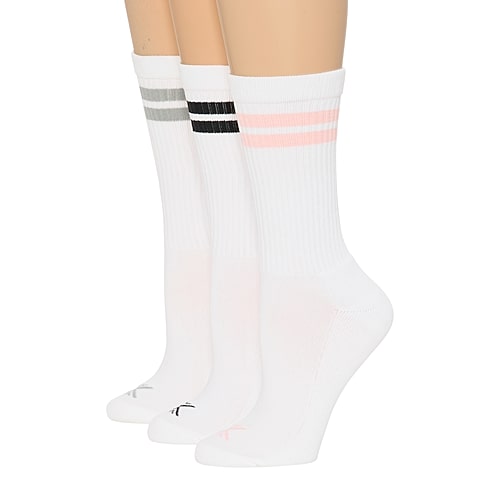 Click here for Xersion Womens 3 Pair Crew Socks  4-10  White prices