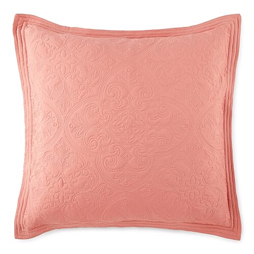 Click here for Home Expressions Harper Euro Sham  One Size  Pink prices