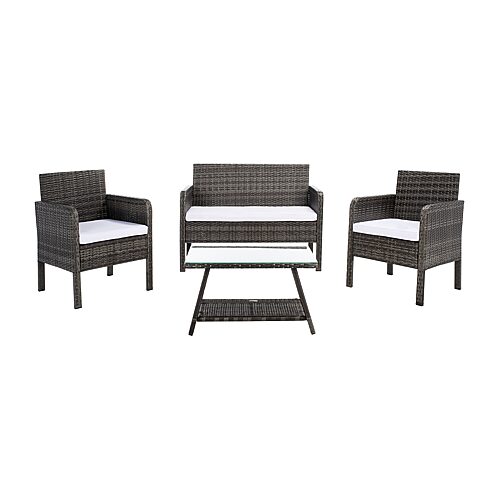 Click here for Aboka 4PC Outdoor Living Set - Grey brown/white prices