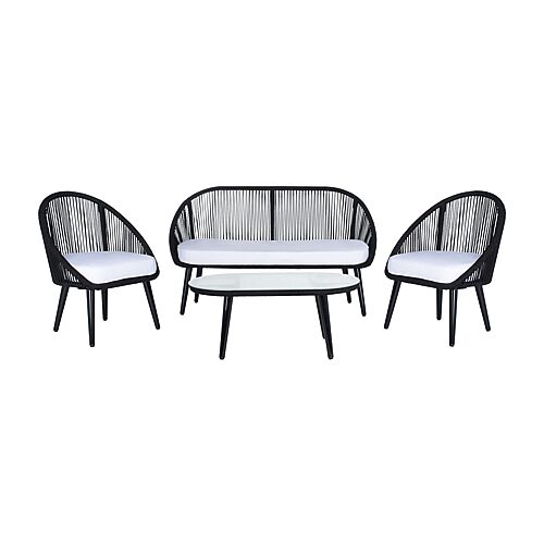 Click here for Halcott 4PC Living Set - Black/white prices