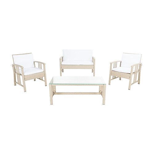 Click here for Reslor 4PC Living Set - Beige/white prices