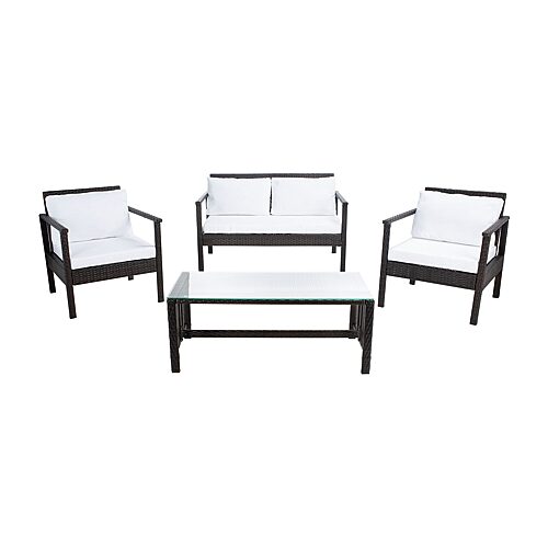 Click here for Garnen 4PC Living Set - Brown/white prices