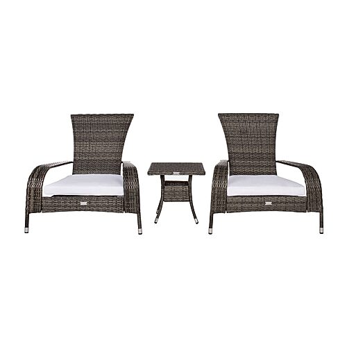 Click here for Edna 3PC Lounge Set - Grey brown/white prices