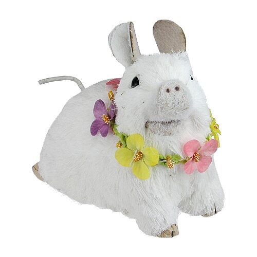 Click here for Northlight 6.5in Sisal Piglet With Lei Gnome  One... prices