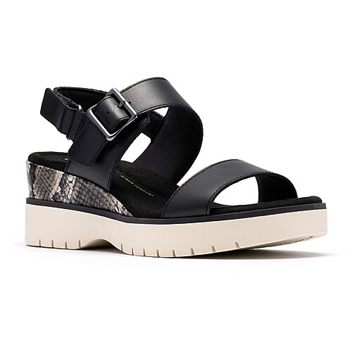 Click here for Clarks Womens Diaz Rose Wedge Sandals  10 Wide  Bl... prices