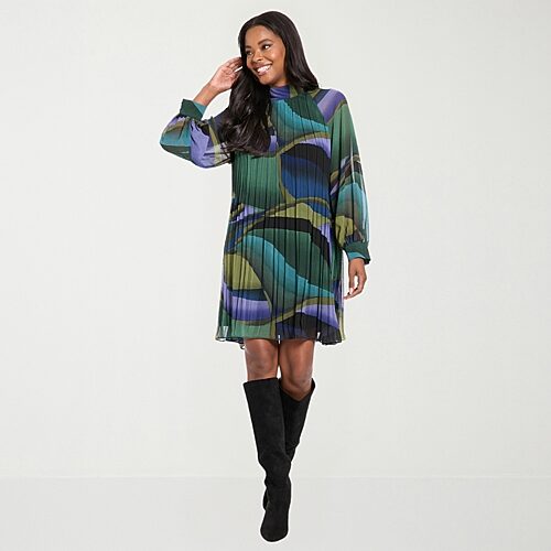 Click here for London Times Womens Mock Neck Long Sleeve Abstract... prices