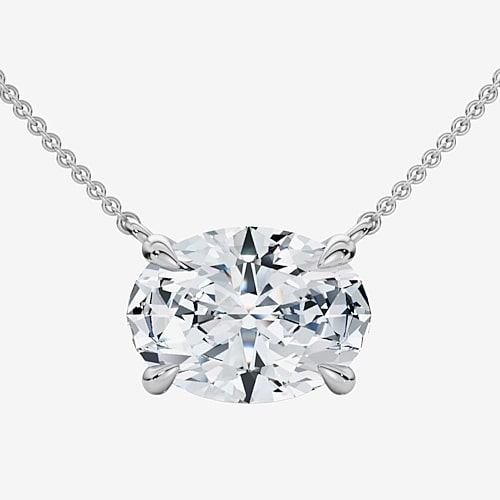 Click here for Womens 2 CT. Lab Grown White Diamond 14K Gold Oval... prices