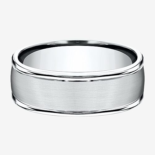 Click here for Mens 10K White Gold 8mm Band  12  White Gold prices