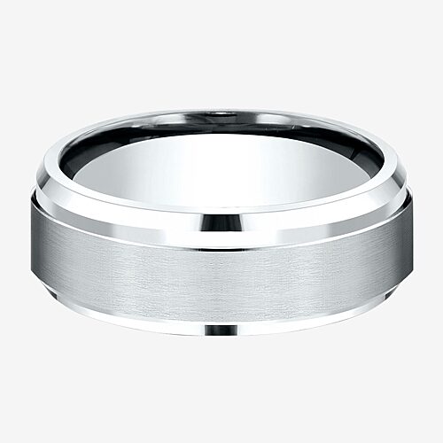 Click here for Mens 10K White Gold 8mm Band  8 1/2  White prices