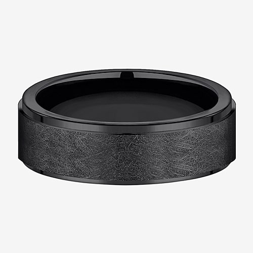 Click here for Mens Comfort Fit 7mm Black Titanium Satin Wedding... prices