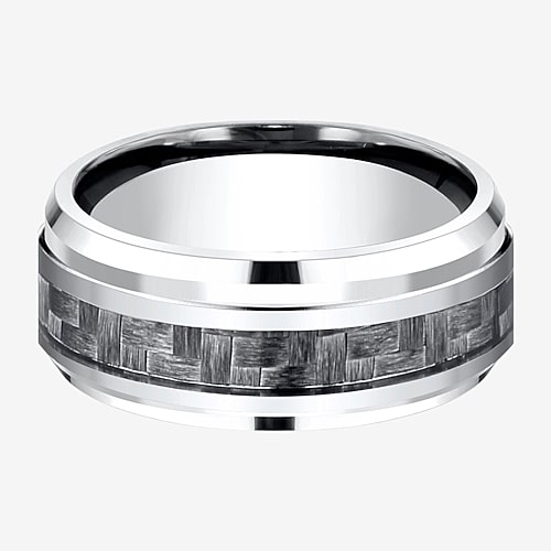 Click here for Mens 9mm Cobalt and Carbon Fiber Wedding Band Ring... prices