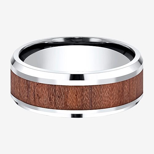 Click here for Mens Comfort Fit 8mm Cobalt with Rosewood Inlay We... prices