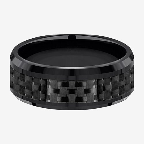 Click here for Mens Black Titanium Carbon Fiber Inlay 8mm Wedding... prices