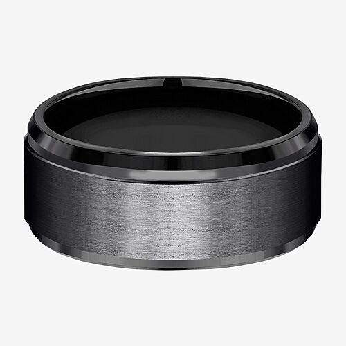Click here for Mens Black Titanium Satin Center 9mm Wedding Band... prices