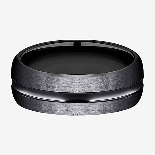 Click here for Mens Black Titanium Satin Center 7.5mm Wedding Ban... prices