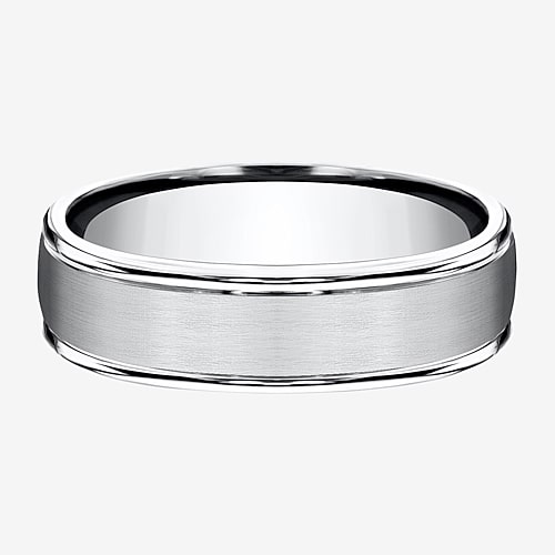 Click here for Mens Cobalt Satin Center Rounded Edge 6mm Wedding... prices