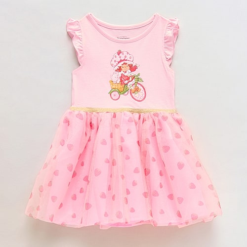 Click here for Toddler Girls Sleeveless Flutter Strawberry Shortc... prices