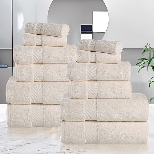 Click here for SUPERIOR Zero Twist Cotton Chevron 12-pc. Quick Dr... prices