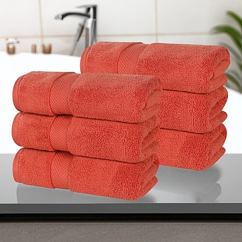Click here for SUPERIOR Zero Twist Cotton Chevron 6-pc. Hand Towe... prices