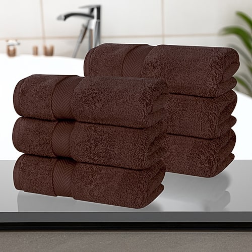 Click here for SUPERIOR Zero Twist Cotton Chevron 6-pc. Hand Towe... prices