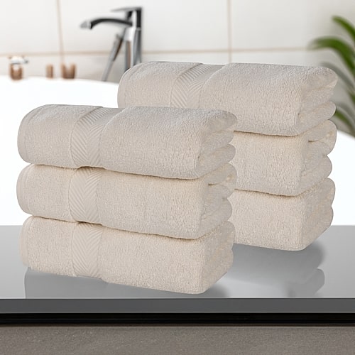 Click here for SUPERIOR Zero Twist Cotton Chevron 6-pc. Hand Towe... prices