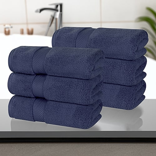 Click here for SUPERIOR Zero Twist Cotton Chevron 6-pc. Hand Towe... prices