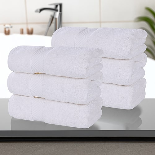 Click here for SUPERIOR Zero Twist Cotton Chevron 6-pc. Hand Towe... prices