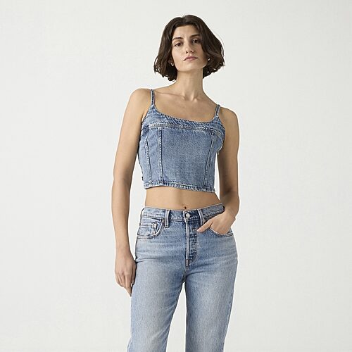 Click here for Levis Premium Womens Jadine Denim Tank Top - Twist... prices