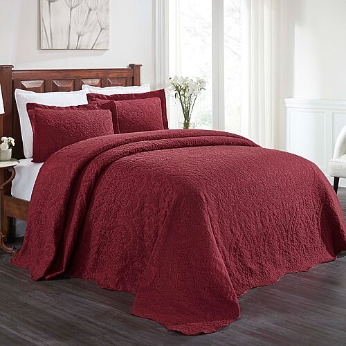 Click here for SUPERIOR Aspen Scalloped Jacquard Floral Botanical... prices