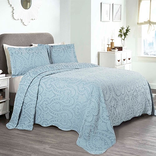 Click here for SUPERIOR Aspen Scalloped Jacquard Floral Botanical... prices