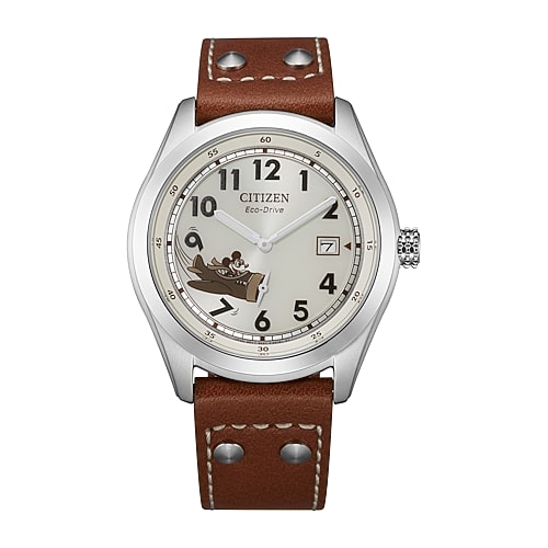 Click here for Disney by Citizen Mickey Aviator Brown Leather Str... prices
