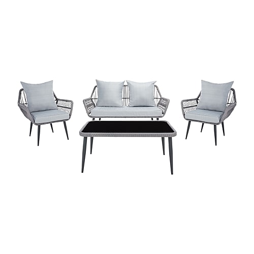 Click here for Safavieh Elsbeth 4-pc. Conversation Set Cushioned... prices