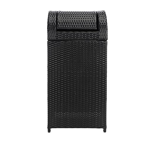 Click here for Wicker Patio Trash Cans  One Size  Black prices