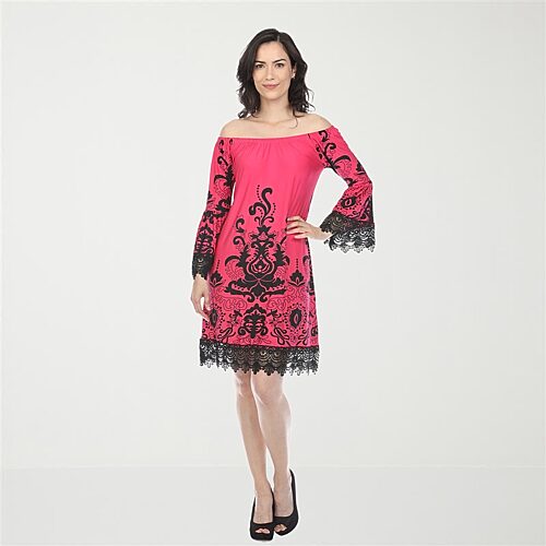 Click here for White Mark Bell Sleeve Off Shoulder Womens Straigh... prices