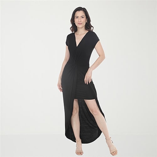 Click here for White Mark High Low Womens High-Low V Neck Sleevel... prices