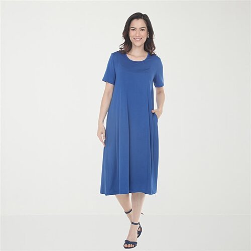 Click here for White Mark Womens Short Sleeve Midi T-Shirt Dress... prices