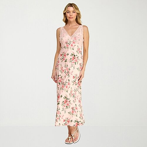 Click here for Trixxi Womens Sleeveless Floral Midi Slip Dress  M... prices