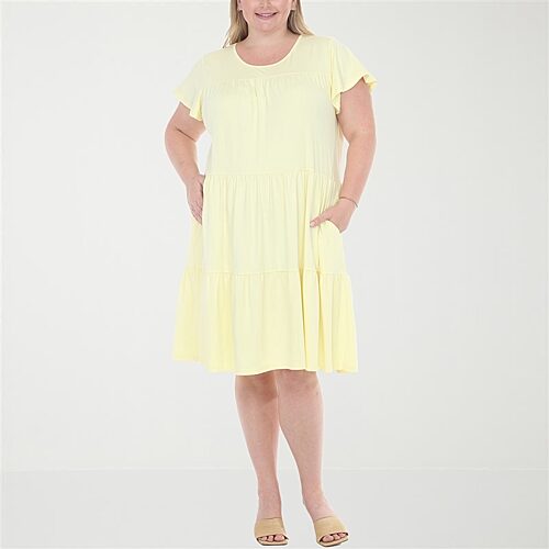Click here for White Mark Flutter Womens Plus Scoop Neck Short Sl... prices