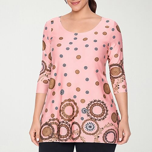 Click here for White Mark Scoop Neck Womens Scoop Neck 3/4 Sleeve... prices