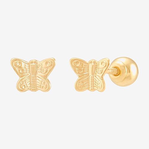 Click here for Limited Quantities! 14K Gold 4.5mm Butterfly Stud... prices