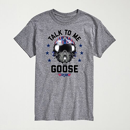 Airwaves Mens Talk To Me Goose Short-Sleeve Graphic T-Shirts - Athletic Heather