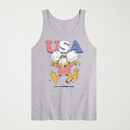 Click here for Airwaves Mens Garfield Usa Cheer Sleeveless Graphi... prices