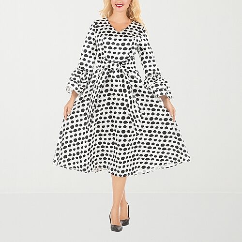 Click here for Giovanna Signature Womens Midi V Neck Long Sleeve... prices