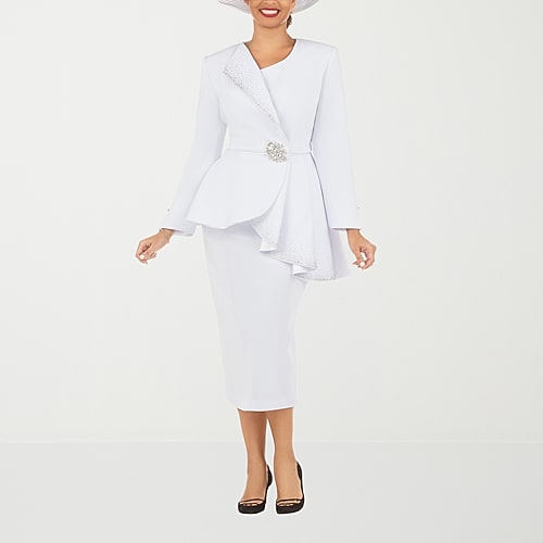 Click here for Giovanna Collection 2-pc. Skirt Suit  8  White prices