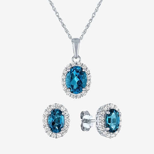 Click here for Gemstone Pure Silver Over Brass 2-pc. Jewelry Set... prices