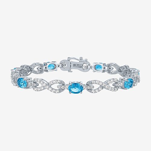 Click here for Gemstone Pure Silver Over Brass Infinity 7.5 Inch... prices