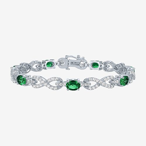 Click here for Gemstone Pure Silver Over Brass Infinity 7.5 Inch... prices